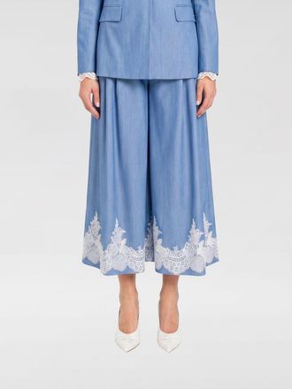Twin-Set Twinset Actitude Cropped-Baumwollhose mit Eins&auml;tzen