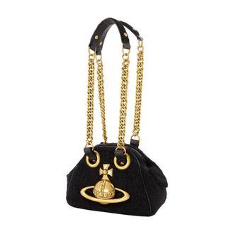 Vivienne Westwood Womens Archive Chain Purse - Vivienne Westwood Synthetic Black Bags Handbags-Purses