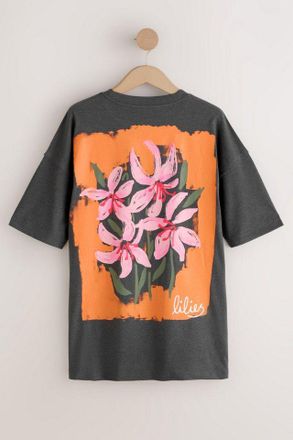 Next T-Shirt Kurzarm-T-Shirt mit Blumen-Grafik, Kurzgr&ouml;&szlig;e (1-tlg)
