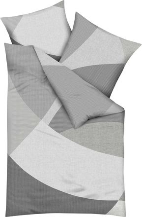 Kaeppel Bettwäsche Vista Mako-Satin Zinn Größe 135x200 cm (80x80 cm)