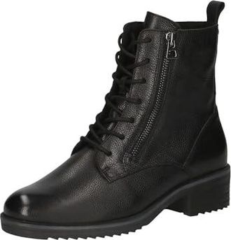 Caprice Bottines Plates en Dentelle pour Femme 9-25253-43, Nappa Noir Noir, 37 EU Large