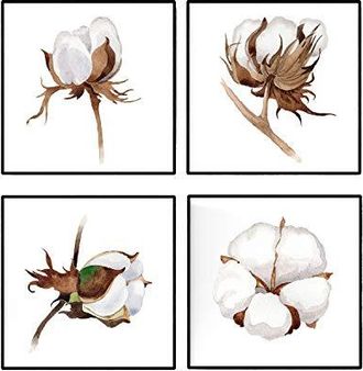 Nacnic Ensemble de quatre feuilles &aacute; encadrer de COTON Taille 20X20 Cm, SANS CADRE