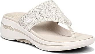Skechers Femme Go Walk Arch Fit Weekender Athletic-sandals, Natural Textile, 37 EU