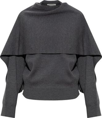 R&oacute;he Femme, Pulls, Gris, Taille: 40 FR Pull en laine avec ch&acirc;le