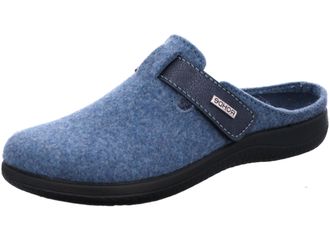 Rohde Damen Pantoffel Hausschuh Wechselfußbett Softfilz Bari 6549, Größe:38 EU, Farbe:Blau