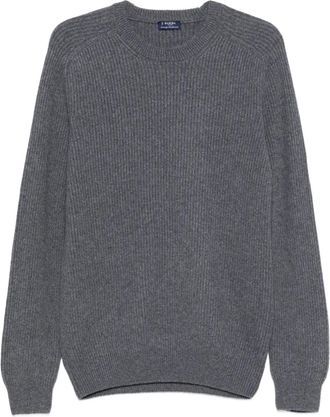 Barba Gerippter Pullover - Grau