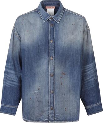 Acne Studios Homme, Chemises, Bleu, Taille: Xs/S Chemise en jean boutonn&eacute;e