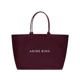 Anine Bing Leo Coated Canvas Tote - - Bags - Damen - Rot - ONE SIZE