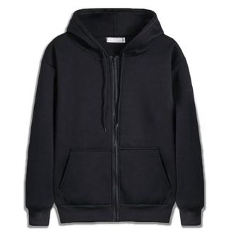 Generic Sweat &agrave; capuche zipp&eacute; pour homme - L&eacute;ger - Fermeture &eacute;clair int&eacute;grale - Avec poche kangourou - Respirant - Manches longues avec poignets c&ocirc;tel&eacute;s - Con