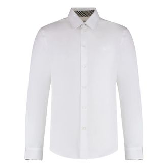 Burberry Baumwollhemd mit Karomuster - - Shirts - Herren - Wei&szlig; - XL