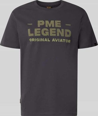 PME Legend T-Shirt mit Rundhalsausschnitt und Label-Print