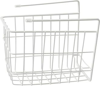 Hemobllo Badezimmer-waschbeckenregal Aus Eisen Hängeregal Für Aufbewahrung Stanzfreier Lagerkorb Großes Fassungsvermögen Platzsparend Und Installieren Weiß