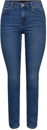 Pieces PCNUNNA MW Slim MB105 Noos BC Jeans, Bleu Moyen (Denim Bleu Moyen), 29 W/32 L Femme