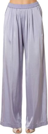 Forte_Forte Femme, Pantalons, Violet, Taille: 42 FR Pantalone ampio in seta