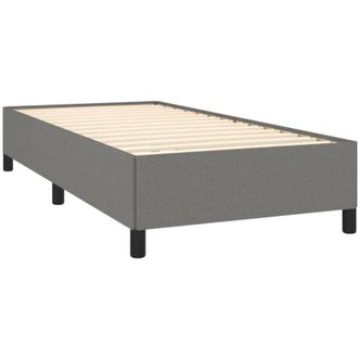 vidaXL Bettgestell ohne Matratze Dunkelgrau 90x200 cm Stoff Vidaxl