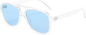 Generic Lunettes de soleil hommes et femmes grand cadre lunettes de soleil de conduite polaris&eacute;es de vacances personnalis&eacute;es(Clear)