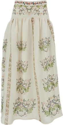 Agua Bendita Femme, Jupes, Blanc, Taille: 38 FR Maxi Skirt