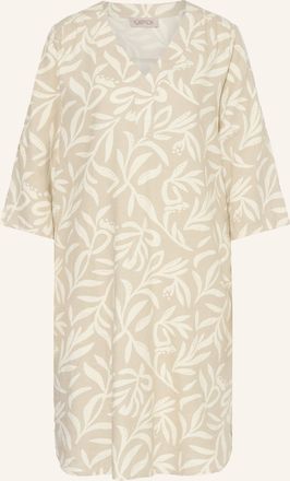 Cartoon Cartoon Kleid Mit Leinen Und 3/4-Arm beige