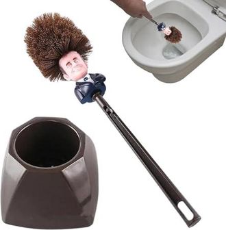 Generic Macron Brosse Toilette, Brosse WC Macron, Brosse WC France Pr&eacute;sident Balai Toilettes, Humoristique Dr&ocirc;le Commandant dans La Merde Brosse Toilette, Ren