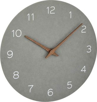 TFA Dostmann Analoge Wanduhr, 60.3054 (Betongrau mit Batterie)