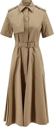 Burberry Femme, Robes, Beige, Taille: 36 FR Cotton Poplin Shirt Dress