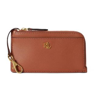 Ralph Lauren Schlanke Geldb&ouml;rse aus Crosshatch-Leder - - Accessories - Damen - Braun - ONE SIZE