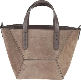 Brunello Cucinelli Femme, Sacs, Gris, Taille: ONE Size BC Duo Mini Bag
