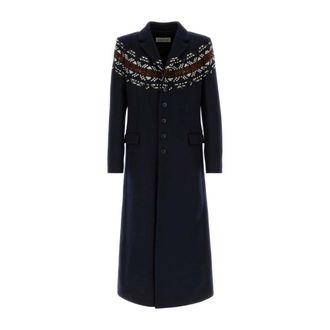 Dries Van Noten Bestickter Wollmantel - - Coats - Herren - Blau - L