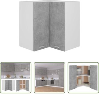 vidaXL K&uuml;chenregal - Eckh&auml;ngeschrank Lyon Betongrau 57x57x60 cm Holzwerkstoff