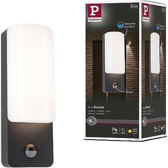 Paulmann 94851 LED Außenwandleuchte Bonnie Bewegungsmelder IP44 93x77mm 3000K 8,5W 560lm 230V Anthrazit Aluminium Außenleuchte