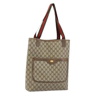Gucci Pre-owned GG Canvas PVC Leder Tote - - Pre-owned - Damen - Beige - ONE SIZE