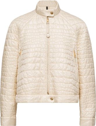 Moncler Moncler Doudoune Courte &Agrave; Matelassage G&eacute;om&eacute;trique Aubrieta, Femme, Beige, Taille: 00