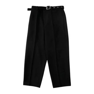 Jil Sander Homme, Pantalons, Noir, Taille: S Wide Pantalons