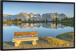 artboxONE Poster mit schwarzem Rahmen 30x20 cm Natur Lieblingsplatzl Wilder Kaiser - Bild österreich