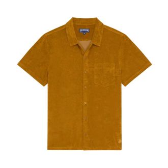 Vilebrequin Terry Bowling Shirt Solid - - Shirts - Herren - Gr&uuml;n - L