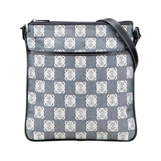 Loewe Pre-owned Gemustertes Canvas Umh&auml;ngetasche - - Pre-owned - Damen - Grau - ONE SIZE