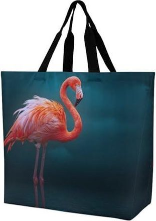 Generic Flamant Roses &Eacute;clatant Sac Fourre-Tout Pliable Sacs De Courses L&eacute;ger Sac Fourre Tout Pour Universit&eacute; Voyage Quotidienne