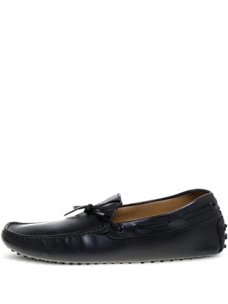 Tod's chaussures bateau en cuir - Noir