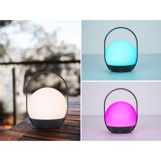 Lutec Smarte akku led Außentischleuchte cardi - usb, rgb & Weißtöne Höhe 22cm