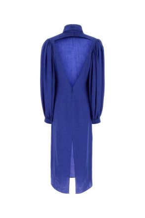 Gucci Womens Blue Silk Dress Electricdeepblue Abiti