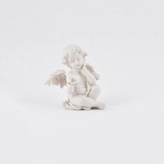 Pajoma Engelfugur Azea aus Kunstharz, Weiß