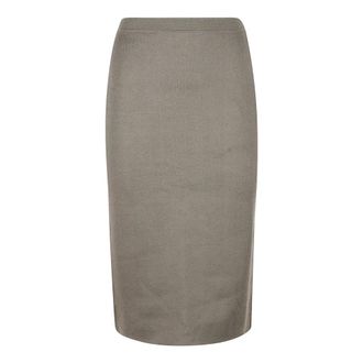 SA SU PHI Femme, Jupes, Gris, Taille: 42 FR Jupe crayon en soie