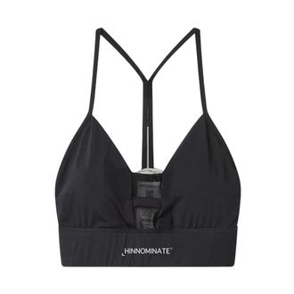 Hinnominate Hinnominate, Femme, Sport, Noir, Taille: 38 FR Top de fitness avec empi&egrave;cement en tulle