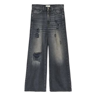 A Paper Kid Femme, Jeans, Noir, Taille: 36 FR Jeans Wide-Leg Spilla Gioiello