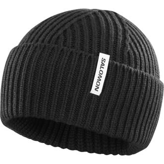 Salomon Snowbird Beanie, Warm Running Cap for Hiking, Trail Running, Outdoor Sports Unisex, Deep Black, one Size fits All