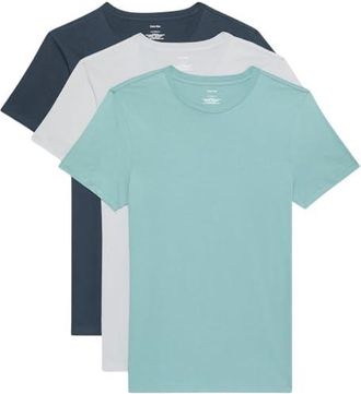 Calvin Klein T-Shirts Manches Courtes Lot de 3 Homme en Coton, Multicolore (Micro Chip/Zoni Beach/Ink), S