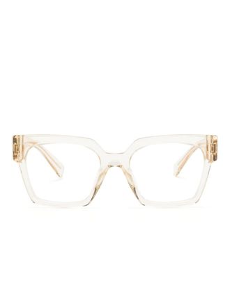 Miu Miu Eyewear lunettes de vue à monture carrée transparente - Tons neutres