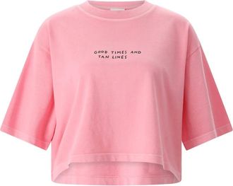 Closed Femme, Tops, Rose, Taille: 42 FR T-shirt &agrave; Col Rond