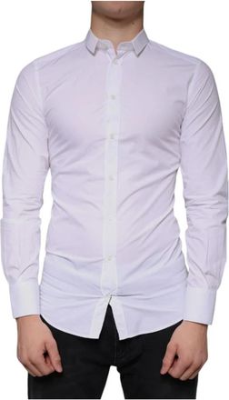Dolce & Gabbana Homme, Chemises, Blanc, Taille: S Chemise habill&eacute;e &agrave; manches longues coupe slim