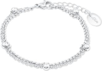 s.Oliver Armband für Damen, Edelstahl, Länge: 16-20 cm